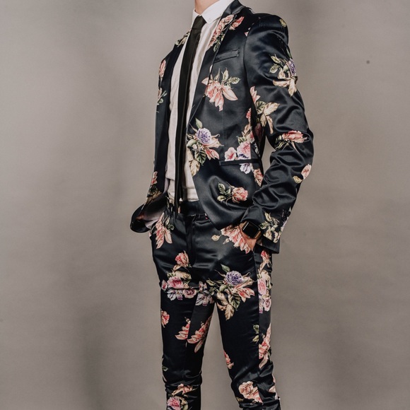 ASOS | Suits & Blazers | Blue Floral Suit | Poshmark